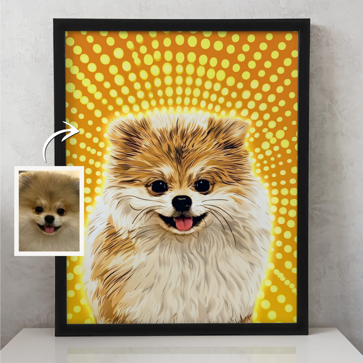 Koira juliste omasta kuvasta Pop Art -tyyli | Koira taide Piste ...